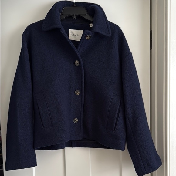 Wilfred | Jackets & Coats | Aritzia Wilfred Free Navy Wool Jacket ...